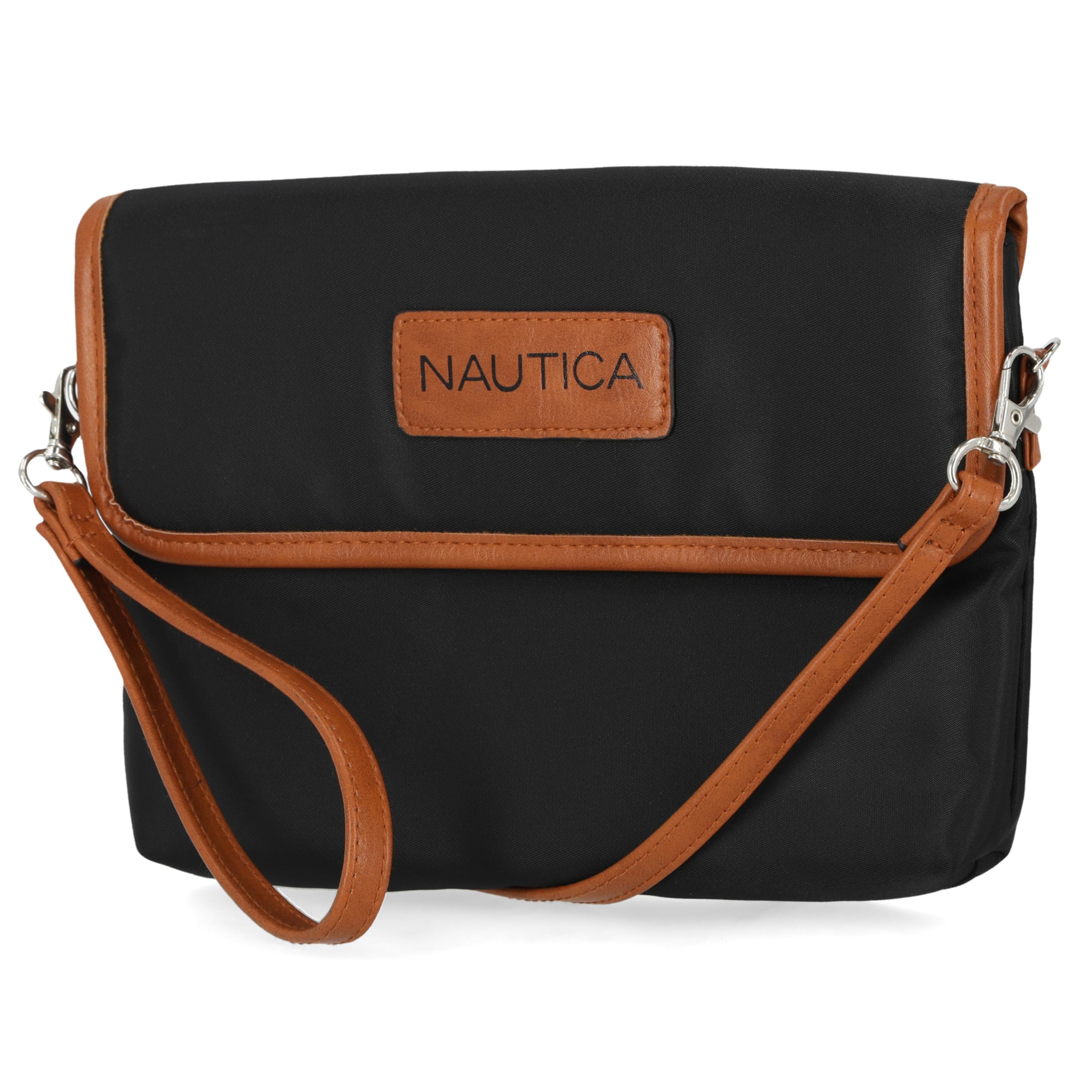 Nautica womens Rfid Blocking Mini Crossbody Wallet Wristlet Clutchh, Electric Red, One Size US