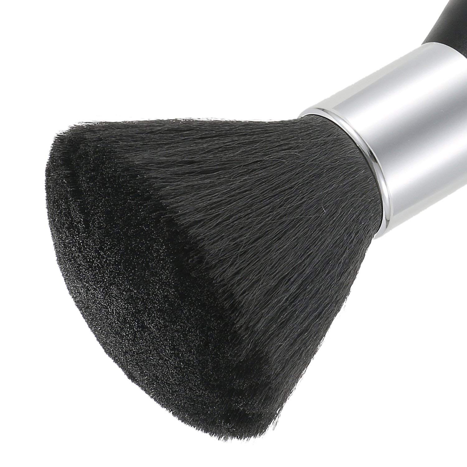Vtrem Hair Brush, Barber Brush Neck Duster: Black, Oblong, Nylon Bristles, Plastic Handle, Hair Brush for Barbers or Salon Professionals