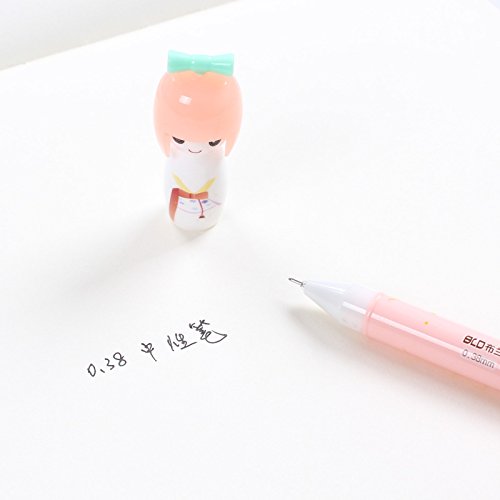 Vanvene 12pcs/lot Small Fresh Japanese Doll colored gel pens for writing cartoon 0.38mm black ink roll pen office school supplies