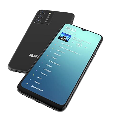 RCA Reno Max | 6.5β HD+ Brightness Boost Display | 64GB + 4GB RAM | 4G LTE Unlocked Smartphone | Android 12 | Octa Core Processor | 16MP Triple Camera | 4000 mAh Battery | Black | T-Mobile