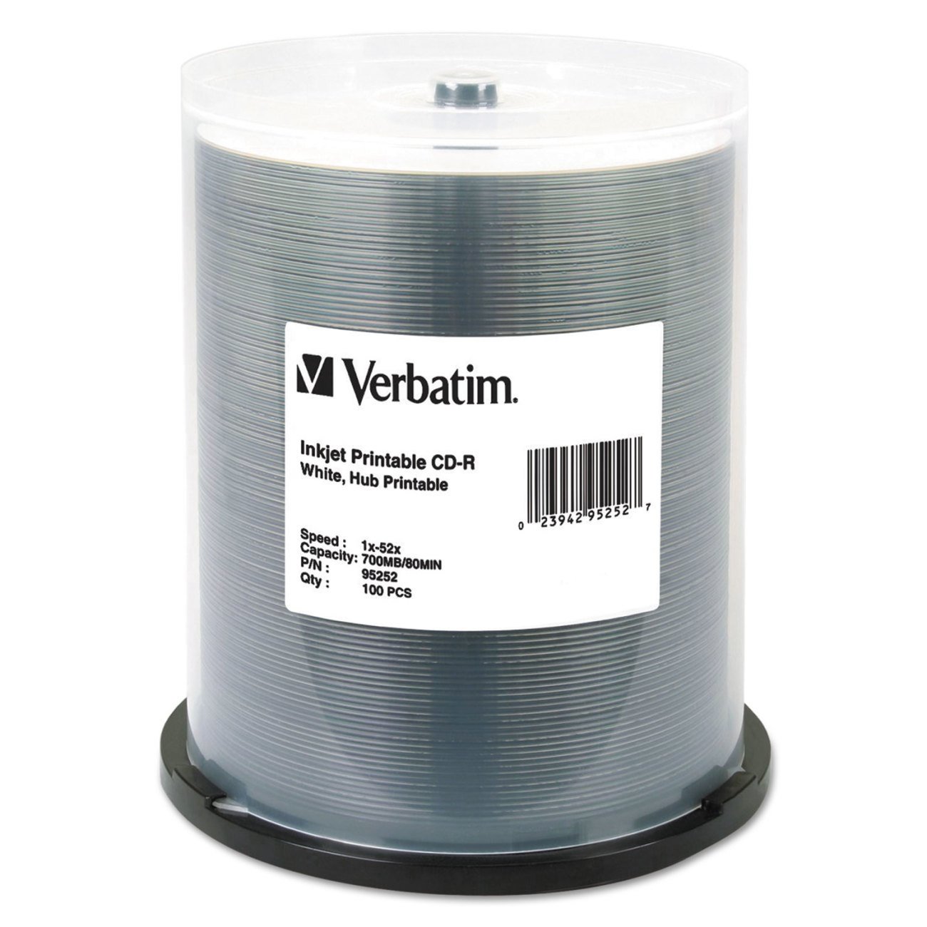 Verbatim DVD-R 4.7GB 8X DataLifePlus White Inkjet Printable Surface - 50pk Spindle