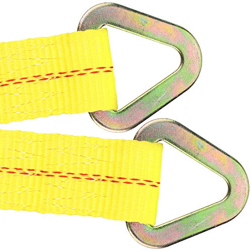 Robbor Axle Strap with D-Ring and Protective Sleeve 36 in. x 2 in Axle Tie Down Straps Offer 3333 Lb. Capacity (WLL) 10,000 Breaking Strength Heavy Duty Car Axle Tow Straps