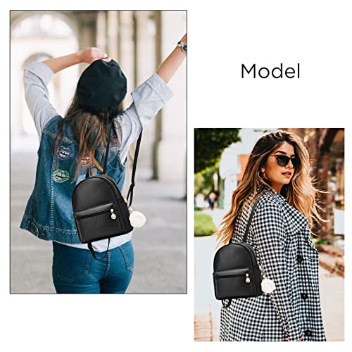 Mini Backpacks for Girls Teen PU Leather Women Small Size Backpack Purse Shoulder Bag Wallet Set Bookbag