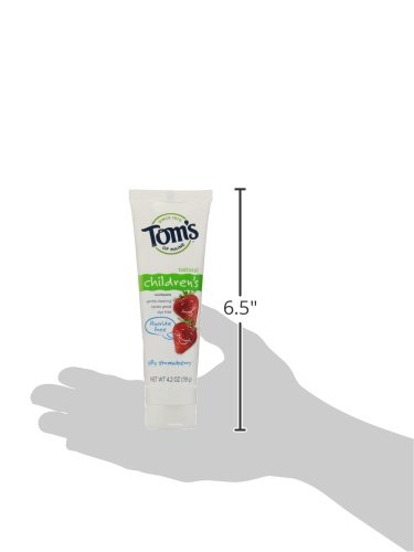 Tom's of Maine Natural Children's Fluoride Free Toothpaste, Silly Strawberry, 4.2 Ounce