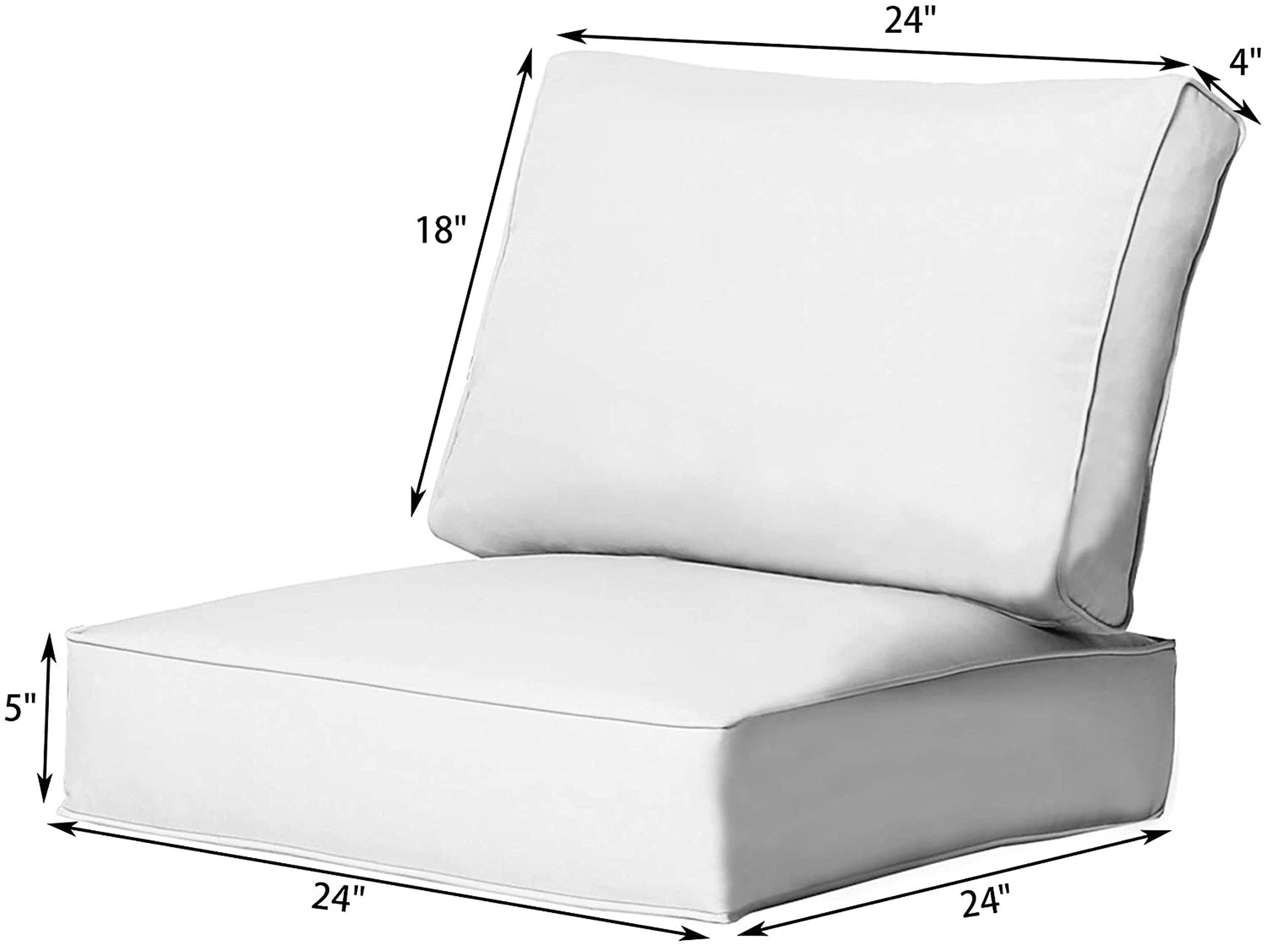 Creative Living Patio 24x24 Replacement Cushions with Decorative Pillows, 1 Count (Pack of 1), Red Mix