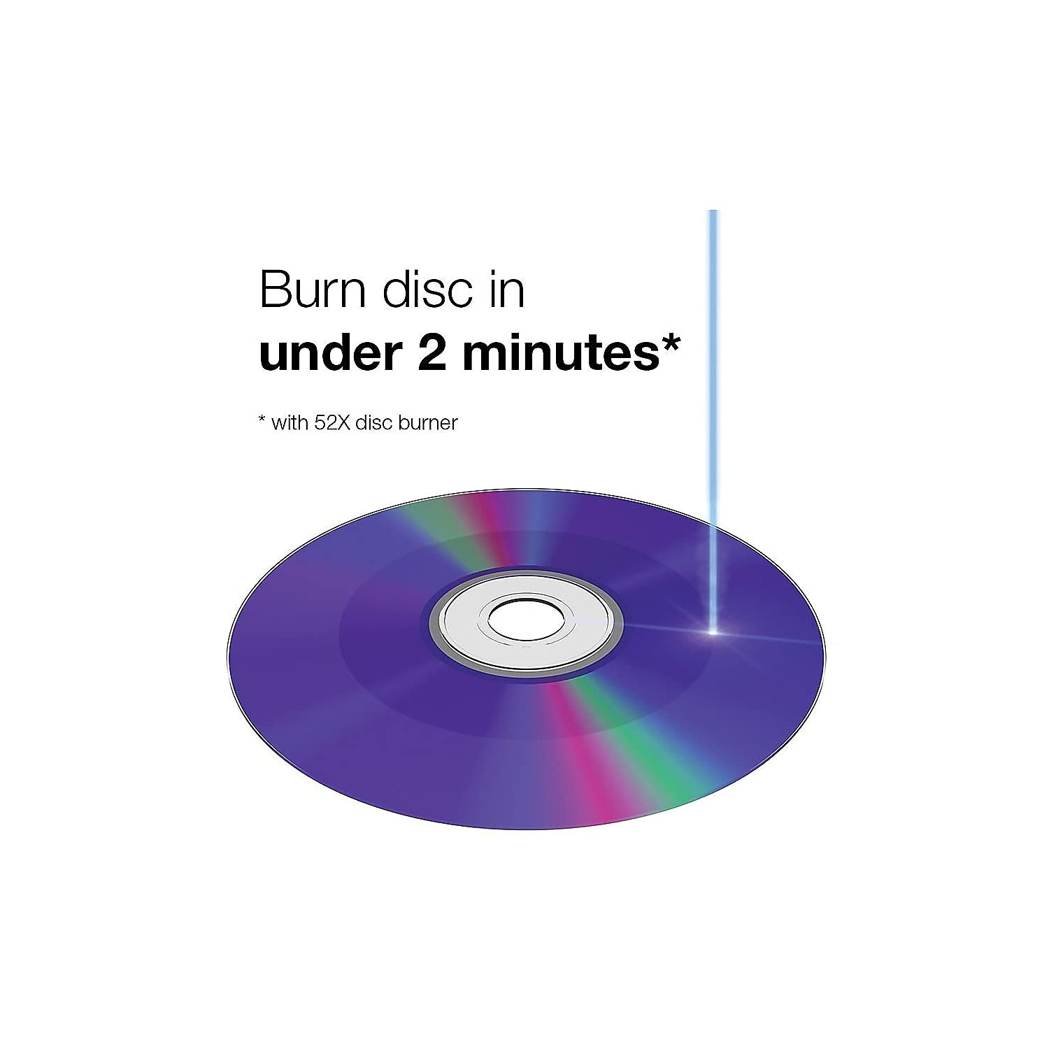 Verbatim CD-R Printable Recordable Disc, 700 MB, 52x, Spindle, White, 100/Pack