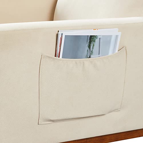 Yaheetech Rocking Chair Nursery,Glider Chair Modern Accent Chair with Side Pocket Living Room High Back Armchair for Living Room Lounge, Beige