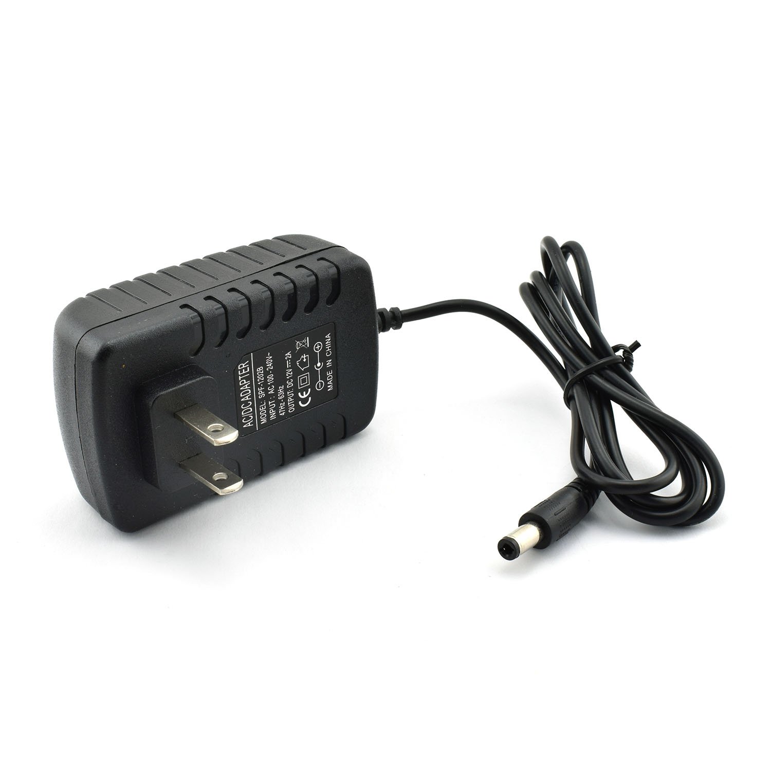 ZYAMY 12V 2A 24W AC/DC Power Adapter AC 110-250V to DC 12V 2000MA Power Supply Converter 1m Wire DC 5.5x2.5/2.1mm Charger for Router, STB, LED, Security Camera, DVD, Player