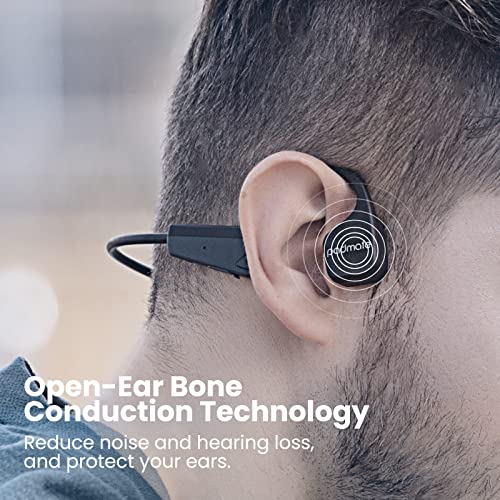 Padmate S30 Bone Conduction Bluetooth Wireless Headphones,Open-Ear Headphones Noice Cancelling, Waterproof Sport Earphones Headset for Workout Office Green