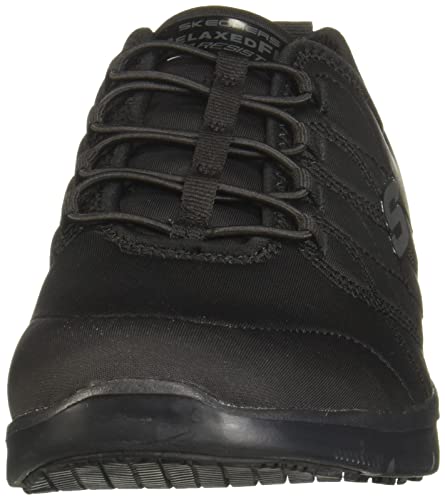 Skechers Women's Ghenter Srelt Work Shoe, Black, 8 M US