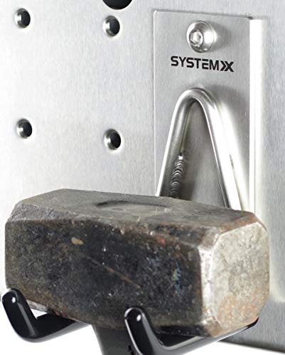 System X SVS 163-3 Stainless Steel Short Double Hook for Pegboard, 3 Inches Long, Pack of 3