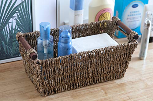 Vintiquewise Seagrass Counter-Top Basket Great for Folded Paper Towel