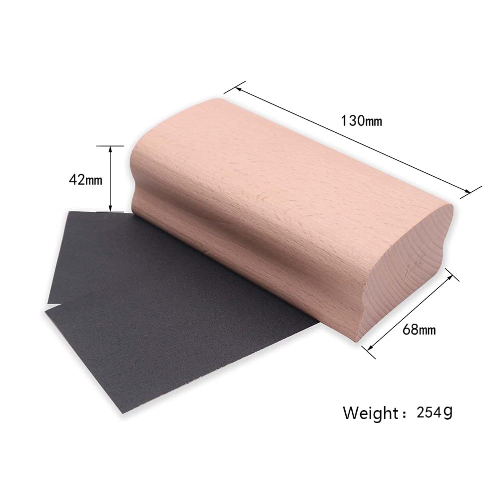 Guitar Radius Sanding Block, Wooden Polished Sanding Block For Guitar Bass Fret Leveling Fingerboard Guitar Luthier Tools 10 Polishing block + Sandpaper