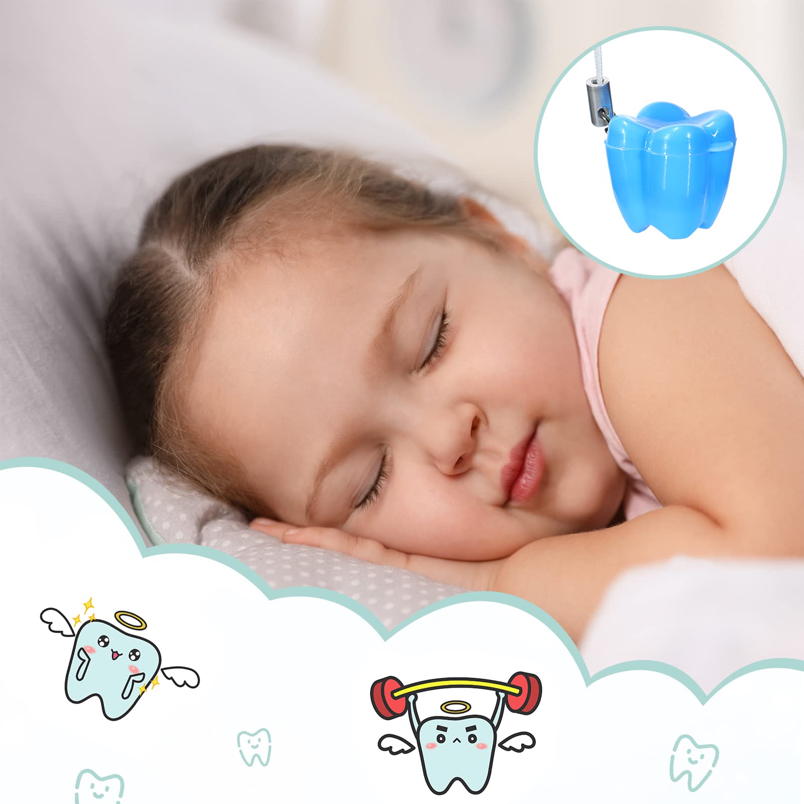 Yaomiao 30 Pcs Lost Teeth Saver Necklace Tooth Necklaces Container for Lost Teeth Holder Lovely Baby Milk Tooth Storage Box Nice Child Teeth Keepsake Holder Children Teeth Save Box (Chic Style)