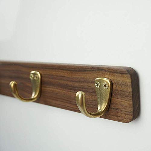 RZDEAL 3PCS Vintage Coat and Hat Hook Brass Classico Wall Hanging for Bath Stands Clothes Hangers Scarf Towel (Gold)