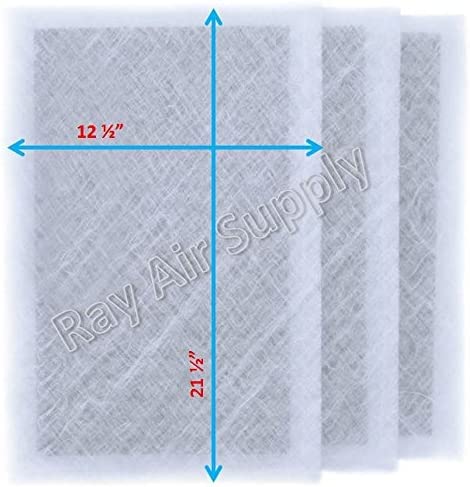 RAYAIR SUPPLY 14x24 Dynamic Air Cleaner Replacement Filter Pads 14x24 Refills (3 Pack) White