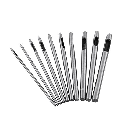 Punch Leather Tool Round Hollow Puncher Hole Craft Set for Leathercraft Belt 0.5-5mm