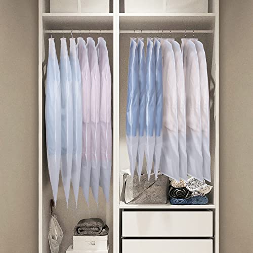 Zilink Hanging Garment Bag Lightweight Suit Bags Dust-Proof (Set of 6) with Study Full Zipper for Closet Storage and Travel [Upgraded Version]