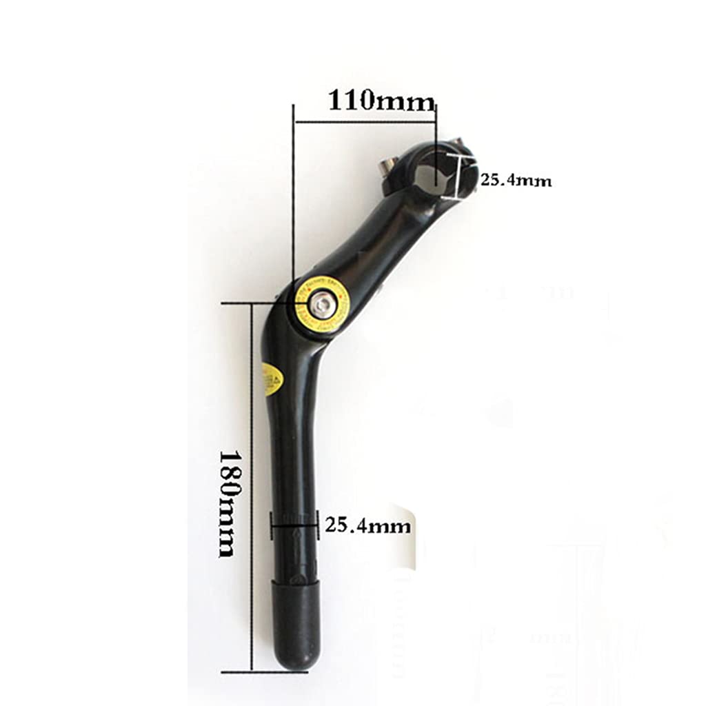 Bicycle Stem 25.4mm Stem 0-90 Degree Mountain Bike Adjustable Raise Handlebar Tube Folding Bike