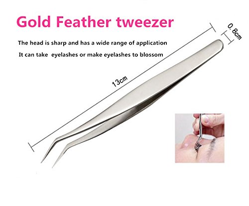 Yimart Professional Eyebrow Tweezer Set False Eyelash Extension Tool Kits Set Eyebrow Tweezers Eyebrow Trimmer Stainless Steel Eye Lashes Tweezers 7Pcs Grafting false eyelashes Makeup Accessories