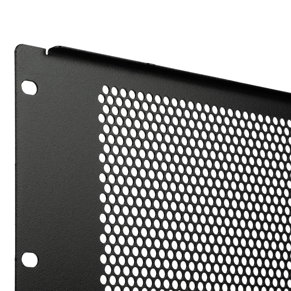 NavePoint 1U Blank Rack Mount Panel Spacer with Venting for 19-Inch Server Network Rack Enclosure Or Cabinet Black