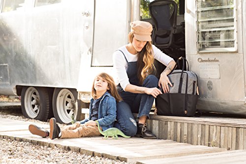 Petunia Pickle Bottom InterMix Backpack | Diaper Bag Backpack| Baby Bottle Bag for Parents | Stylish Baby Bag Organizer| Sophisticated and Spacious Backpack for On the Go Moms | Graphite/Black