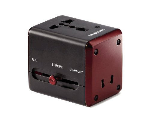 Samsonite Worldwide Power Adapter, Black/Red, One Size