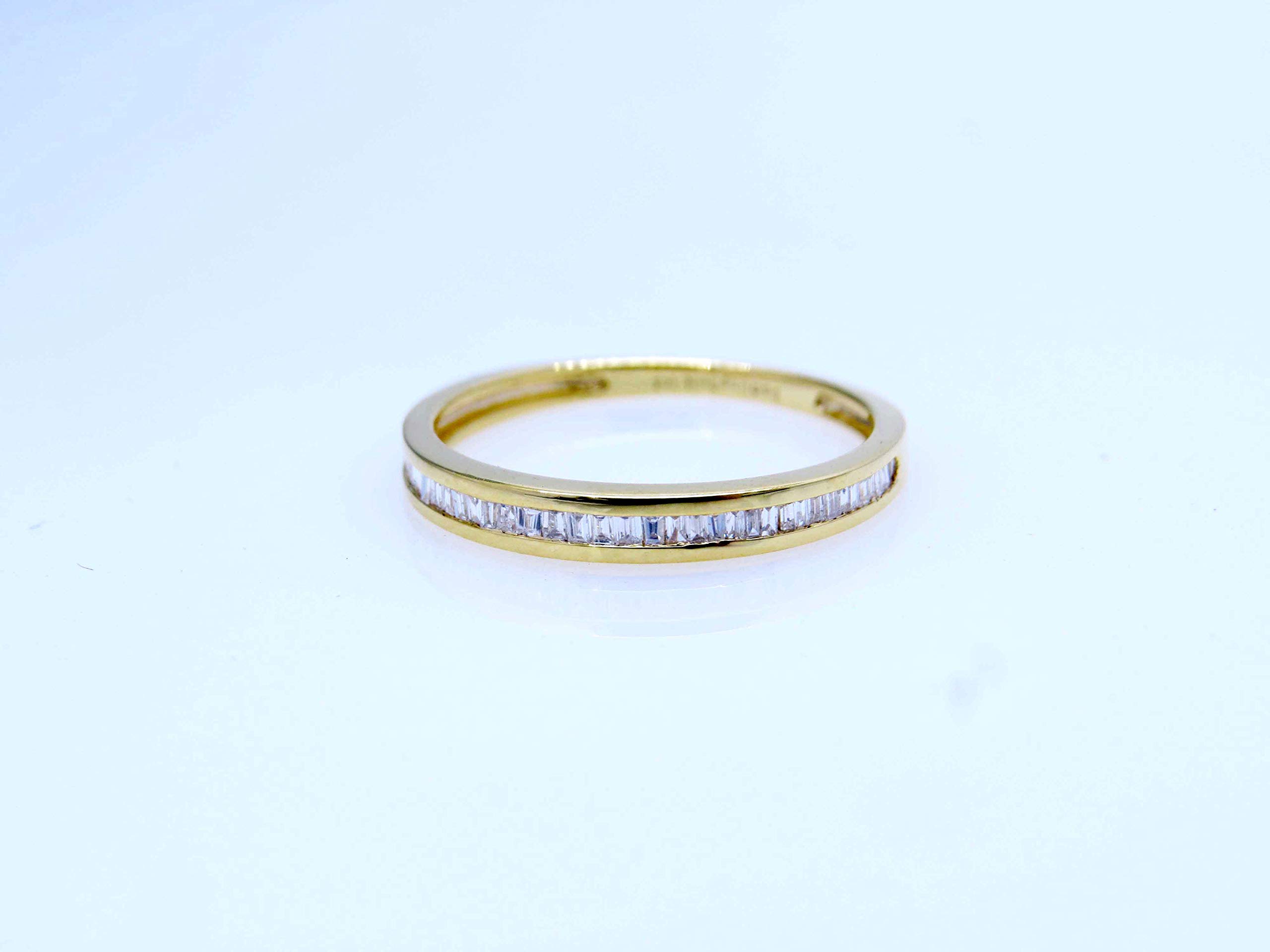 Dazzlingrock Collection 0.15 Carat (ctw) Baguette Diamond Ladies Wedding Band 1/6 ctw, 14K Yellow Gold, Size 6.5
