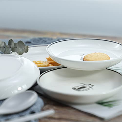 SOCOSY Cute Cartoon Dog Ceramic Seasoning Dishes Sauce Dish Sushi Dipping Bowl Appetizer Plates Tea Bag Holder Serving Dish for Kitchen 5'' (Cat)