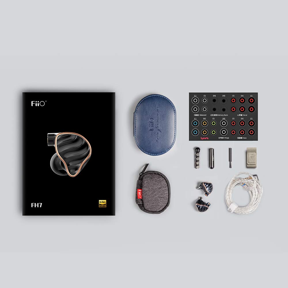 FiiO FH7 Hybrid In-Ear Monitors (Black) (Renewed)