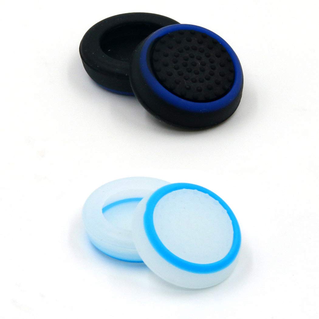 PS5 Anti-Slip Silicone Case Cover for Playstation 5 DualSense Wireless Controller with 4 Thumb Grip Caps (Blue)