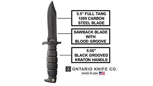 Ontario Knife Company 8680 Sp-2 Survival Knife with Black Nylon Sheath, One Size