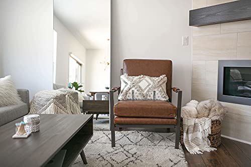Signature Design by Ashley Liviah Boho Farmhouse Throw Pillow, 22 x 14 Inches, Beige and Gray