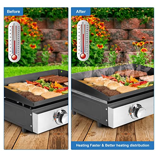 Wind Guard for Blackstone 22 Inch Griddle, Blackstone Griddle Accessories, Magnetic Stainless Steel Wind Screen, Compatible with Rear Grease Cup, Hood and Side Shelf