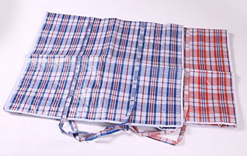Stevenynn Set of 2 Large Laundry Moving Bags with Zipper and Handles!Size23x23x5.7/18x19x4.7 Great for Travel,Laundry,Shopping,Storage,Moving! (Blue)