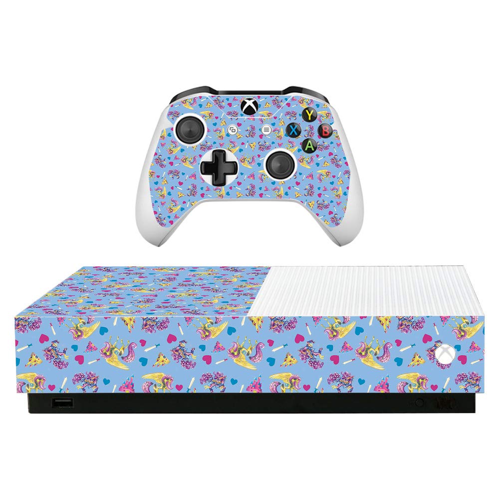 MightySkins Skin for Microsoft Xbox One S All-Digital Edition - Dragon Paradise | Protective, Durable, and Unique Vinyl Decal wrap cover | Easy To Apply, Remove, and Change Styles | Made in the USA (MIXBONSDI-Dragon Paradise)