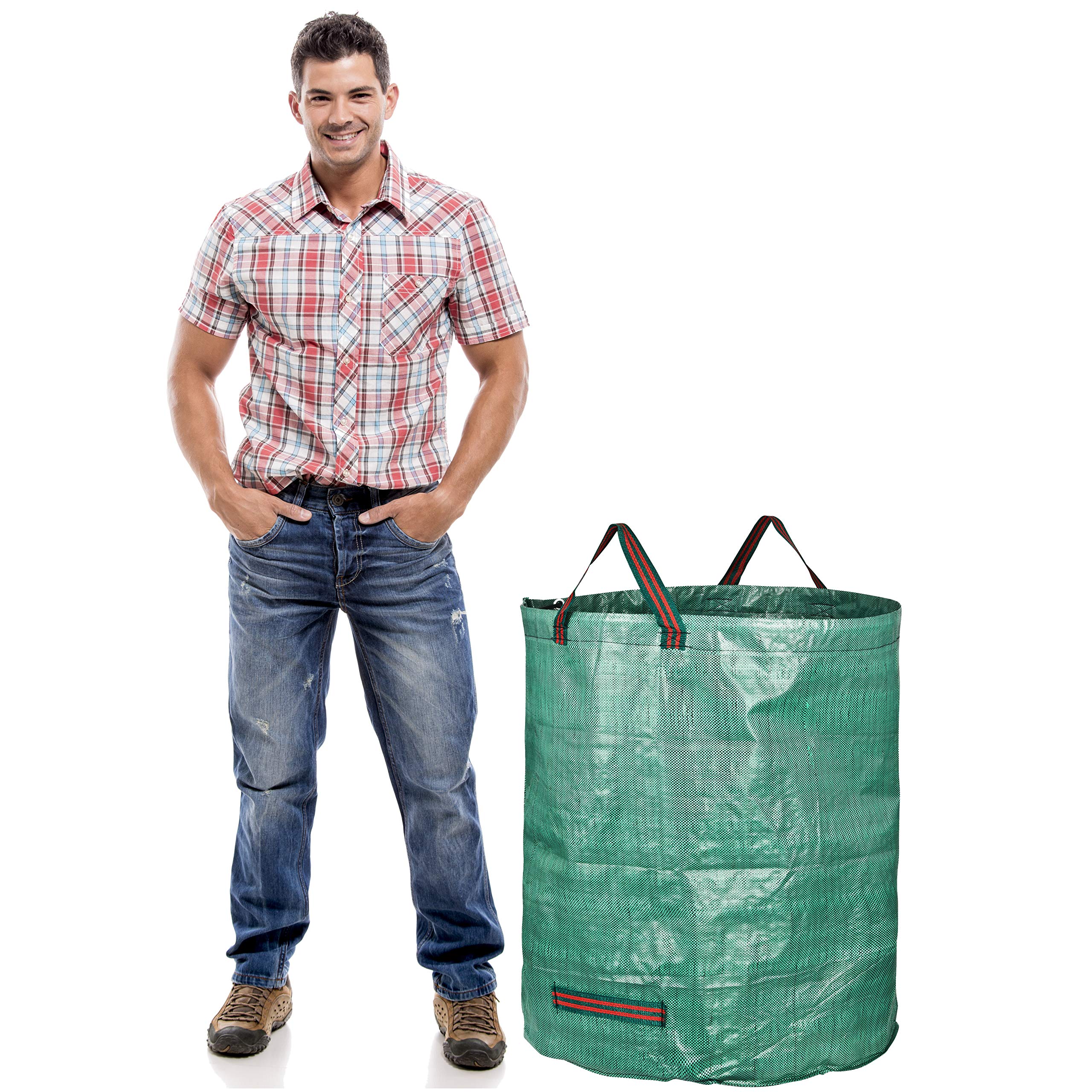 GardenMate 3-Pack 72 Gallons Reusable Garden Waste Bags (H30, D26 inches) - Yard Waste Bags
