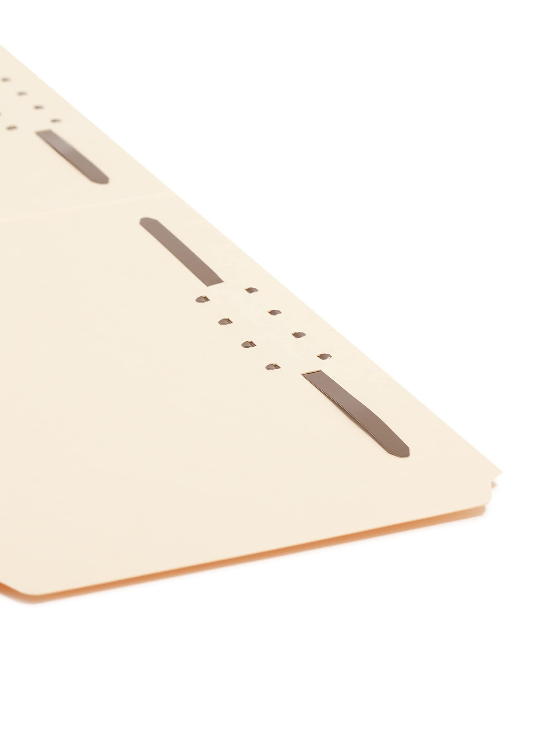 Smead Heavy-Duty Fastener File Folder, 2 Fasteners, 1/3-Cut Tab, Legal Size, Manila, 50 per Box (19600)