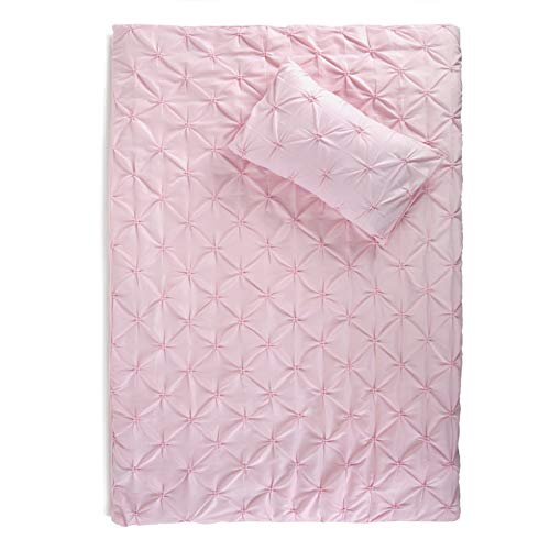 Tadpoles 2 Piece Toddler Gathered Duvet Set Cover, Pink