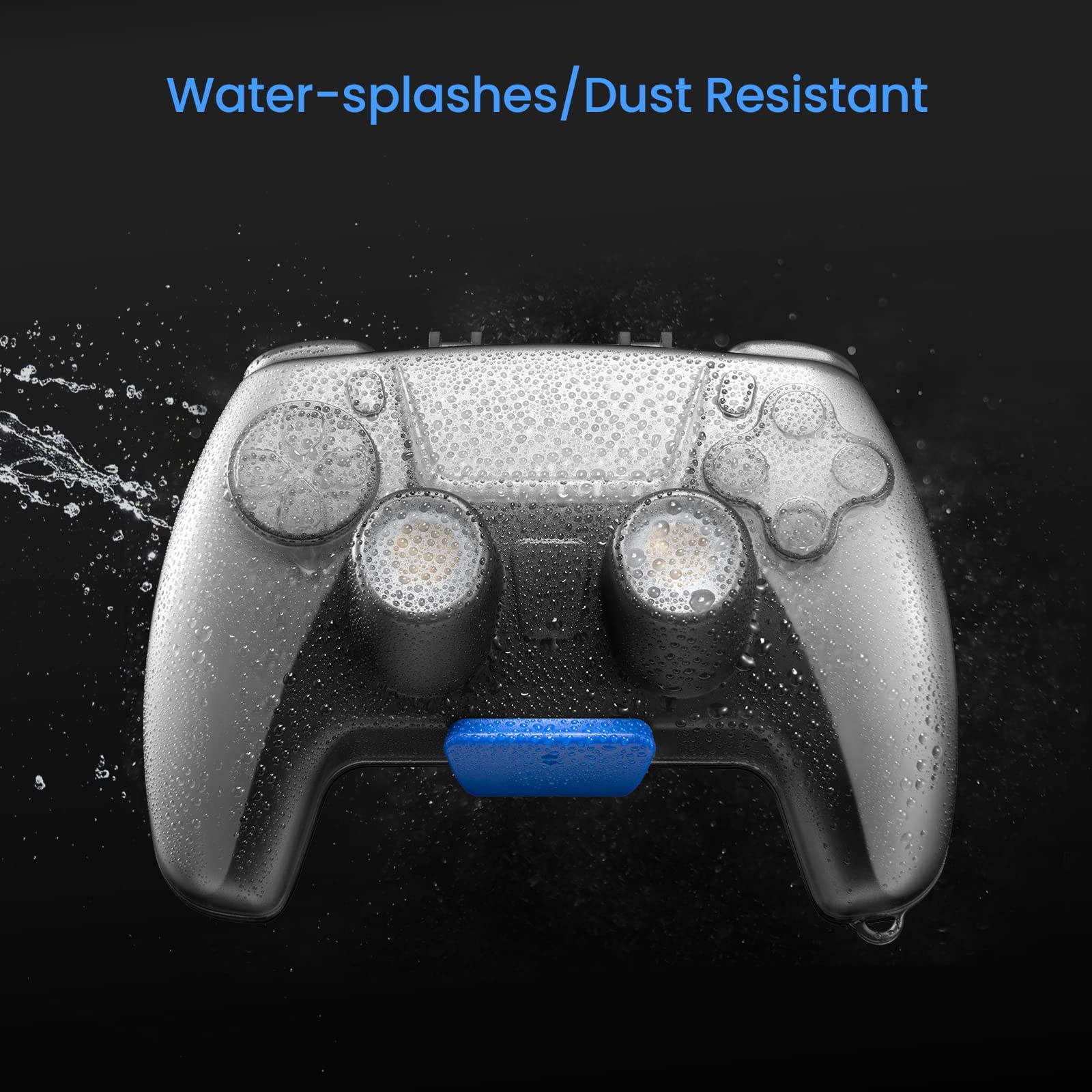 tomtoc Protective Case for PS5 Controller, Hard Shell Joystick Protector for Playstation 5 DualSense Wireless Remote, Shock-Proof, Dust-Resistant, Anti-Scratch, PS5 Accessories Protective Cover