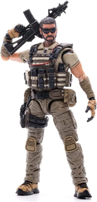 JOYTOY 1/18 Action Figures 4-Inch Mercenary-Kahn Collection Solider Figures Military Model