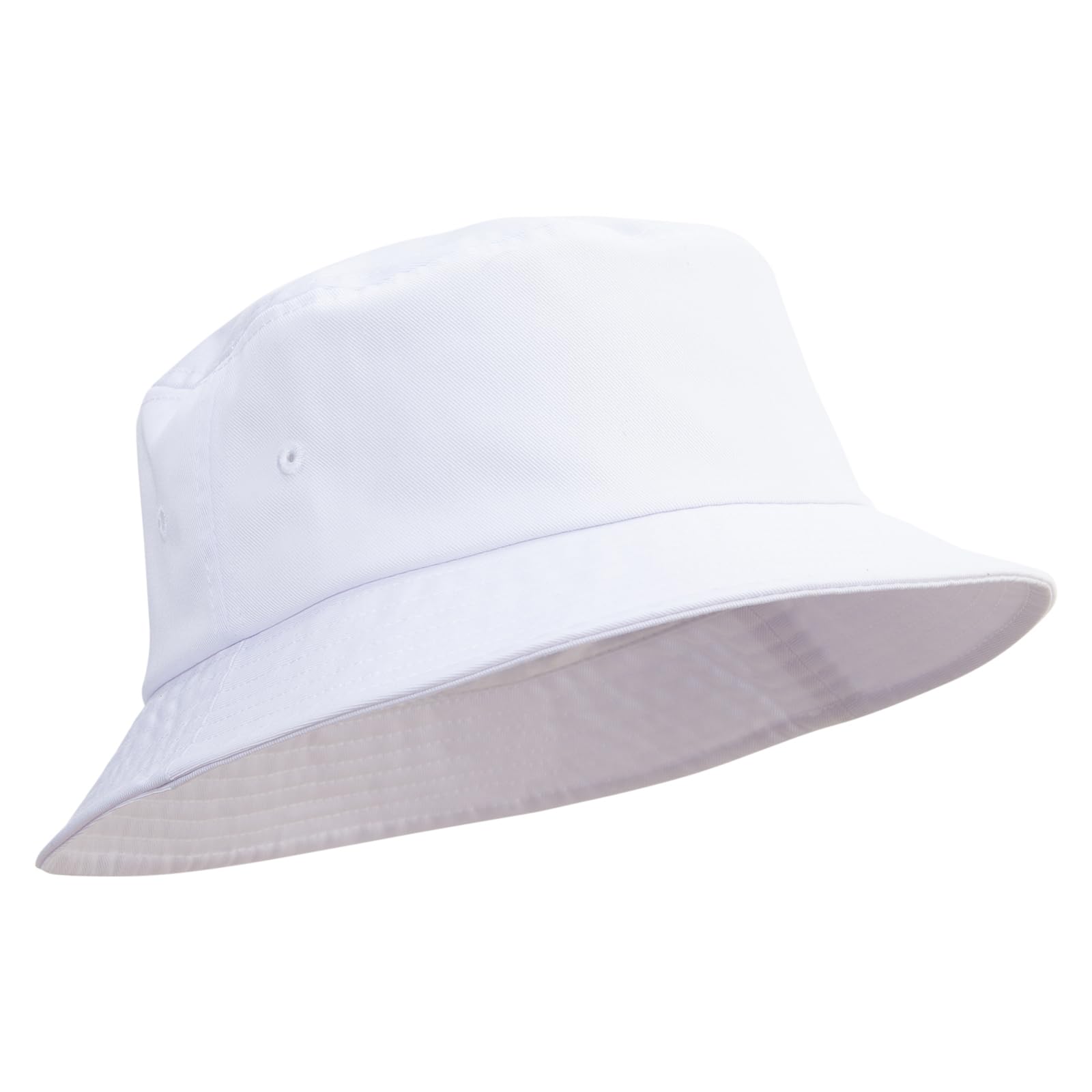 e4Hats.com Big Size Cotton Blend Twill Bucket Hat - White 2XL-3XL