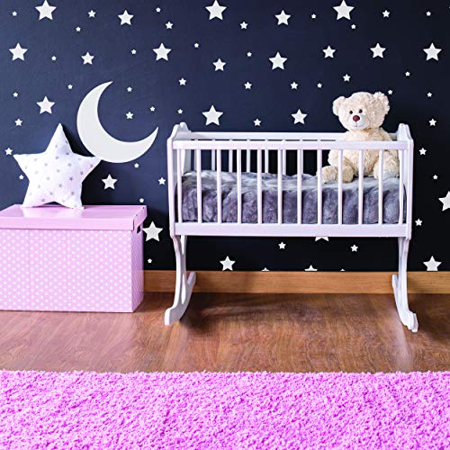 White Stars Stickers - Space Themed Bedroom Constellation Wallpaper Decor Decal - Star Moon Nursery Room Decals for Wall - 220 Stickers