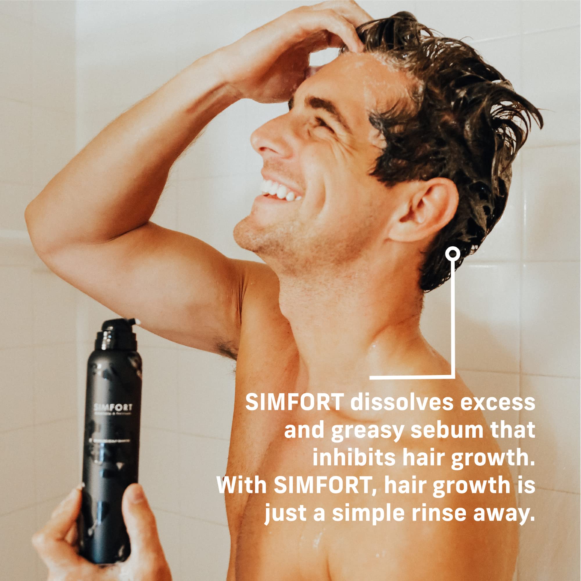 SIMFORT Hair Conditioner for Men & Women, Recommended for Use Carbonic Acid Shampoo, 4.2oz, 1-Month Use (1 Pack)