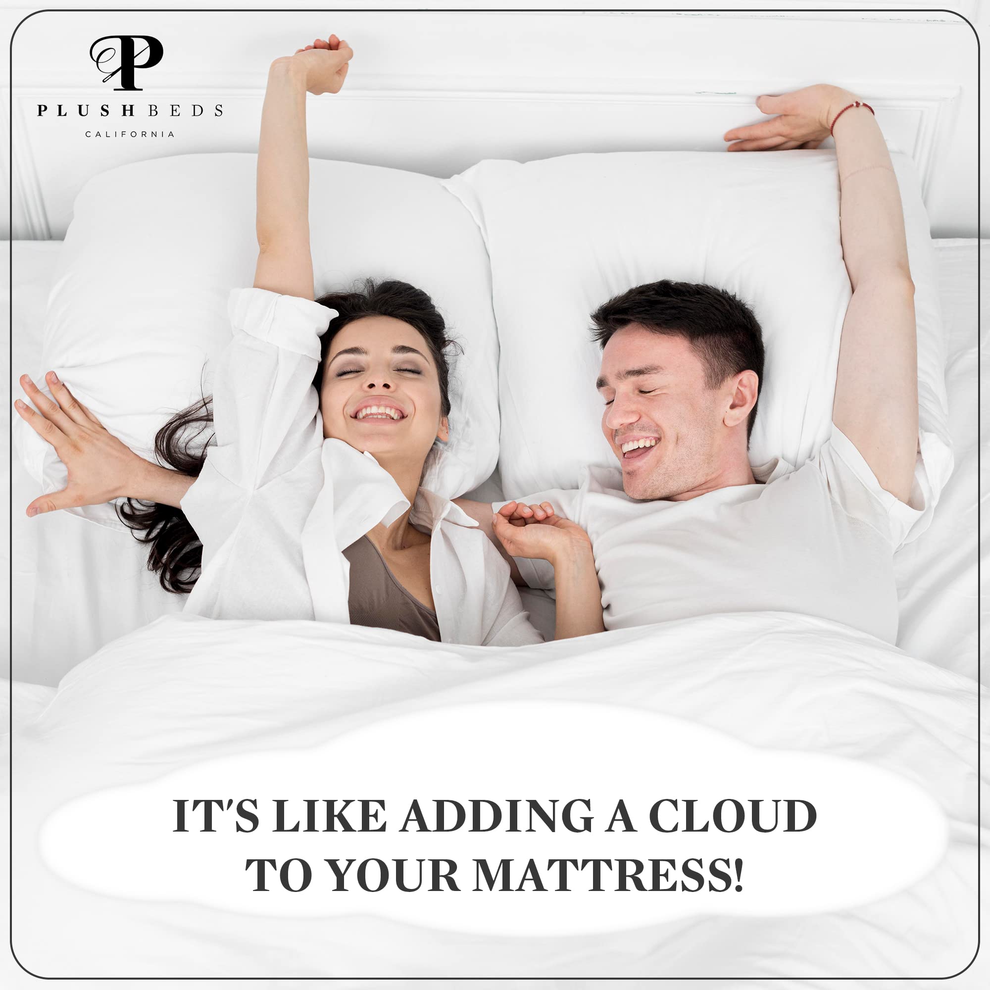 PlushBeds 3" Extra-Firm Topper | Organic Latex | Made in The USA | Luxurious Comfort | Soothing Pressure Point Relief | Support for Shoulders, HIPS, Back, and Knees| Queen