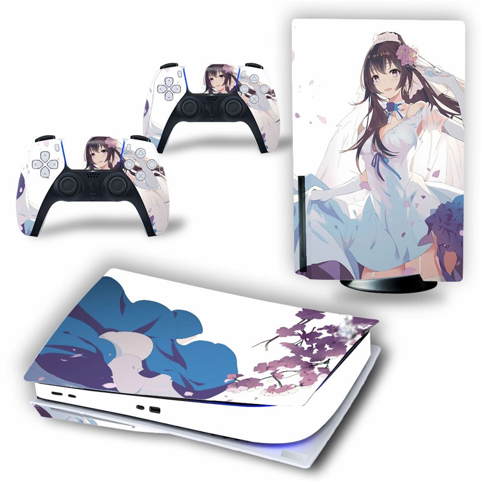 Top factory BUCEN for PS5 Skin Disc Edition & Digital Edition Console and Controller Vinyl Cover Skins Wraps Scratch Resistant, Compatible with for PS5 351112 Anti Scratch (Size : Digital Edition)