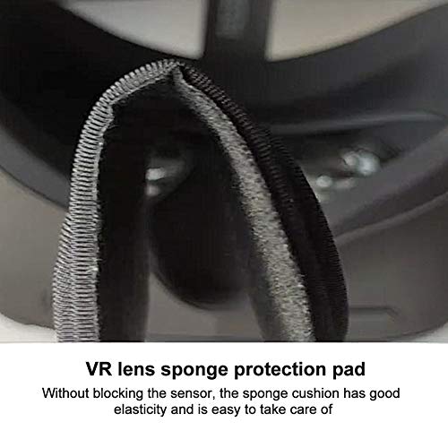 KASCLINO Dust Proof VR Lens Cover Protector for Oculus Quest 2, VR Accessories Anti Scratch Lens Protective Cover Cap, Washable Protective Cover(Black)