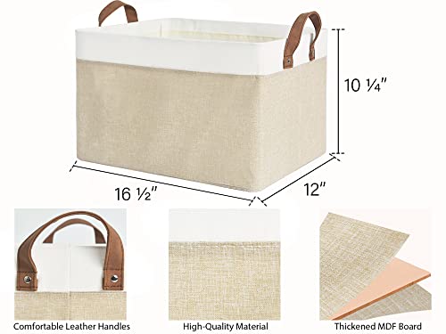 StorageWorks Storage Bins for Closet and Closet Baskets, Canvas Baskets for Closet Shelves