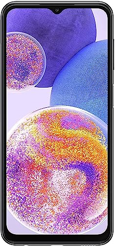 SAMSUNG Galaxy A23 (SM-A235F/DS) Dual SIM, 128GB + 4GB, Factory Unlocked GSM, International Version (Fast Car Charger Bundle) - No Warranty - (Black)
