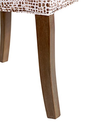 Sole Designs The Julia Collection Contemporary Tufted Fabric Upholstered Wood Dining Chair, Set of 2, Sediment Brown